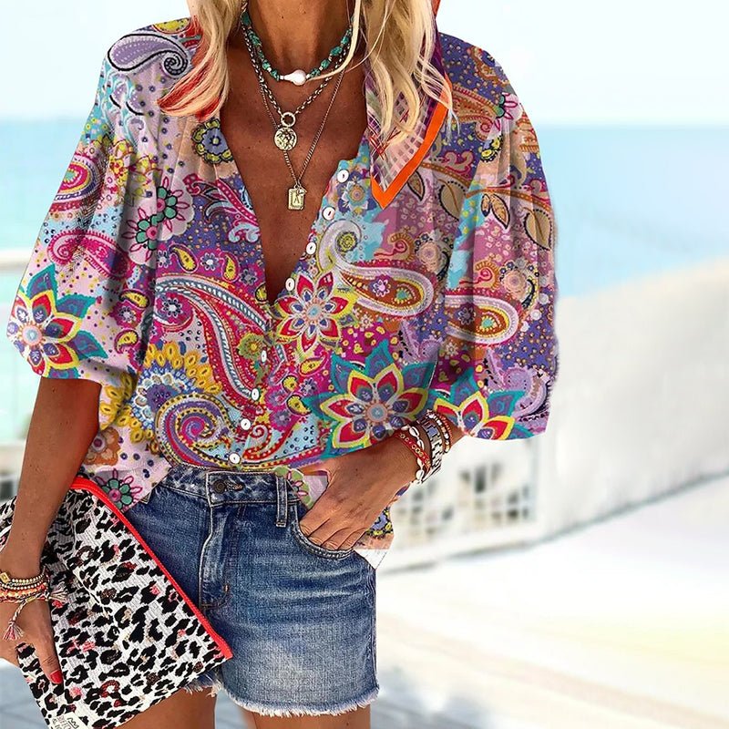 Isla | Abstract Flow Top – Hugo & Rose USA